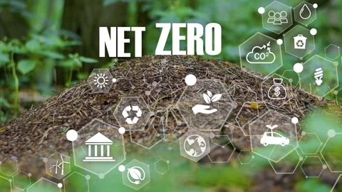 Net zero and carbon neutral concept. Net... | Stock Video | Pond5