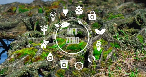 Net zero , carbon neutral concept. Net z... | Stock Video | Pond5
