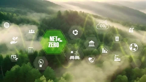 Net zero concept , carbon neutral concep... | Stock Video | Pond5