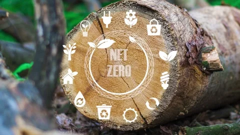Net zero emission , carbon neutral conce... | Stock Video | Pond5