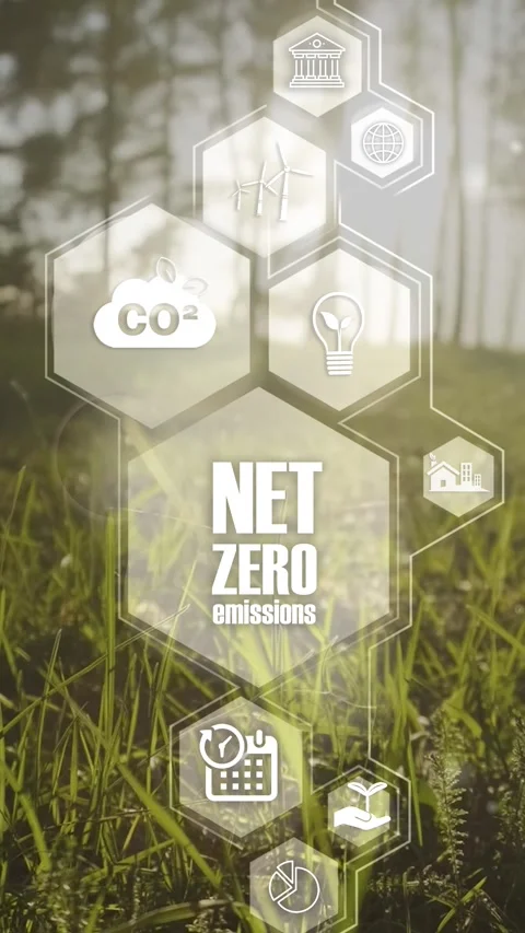 Net zero emission , carbon neutral conce... | Stock Video | Pond5