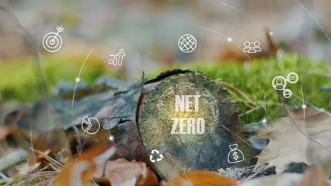 Net zero emission concept , carbon neutr... | Stock Video | Pond5