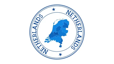 Netherlands intro. Badge with the circul... | Stock Video | Pond5