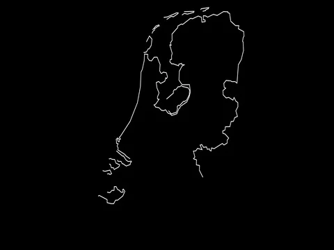 netherlands map outline animation | Stock Video | Pond5