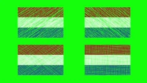Netherlands Scribble Animation on Green ... | Stock Video | Pond5