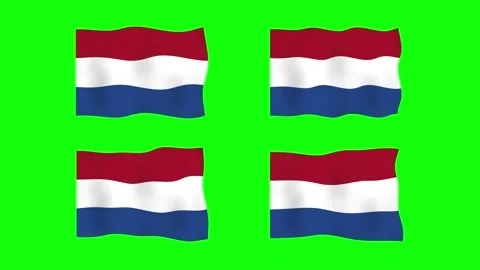 Netherlands Waving Flag 2D Animation on ... | Stock Video | Pond5