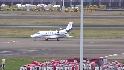 netjets cessna citation xls shown taxiin... | Stock Video | Pond5