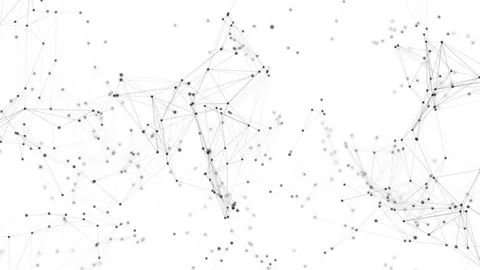 Network animation connected dots on whit... | Stock Video | Pond5