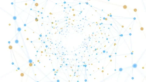 Network connected data tunnel animation ... | Stock Video | Pond5