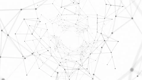 Network connected data tunnel animation ... | Stock Video | Pond5