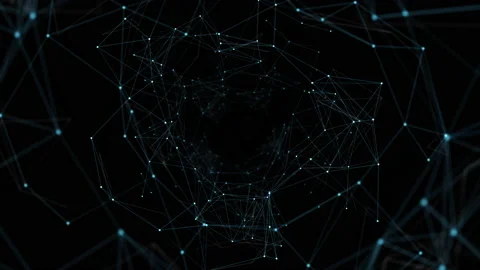 Network connected data tunnel animation ... | Stock Video | Pond5