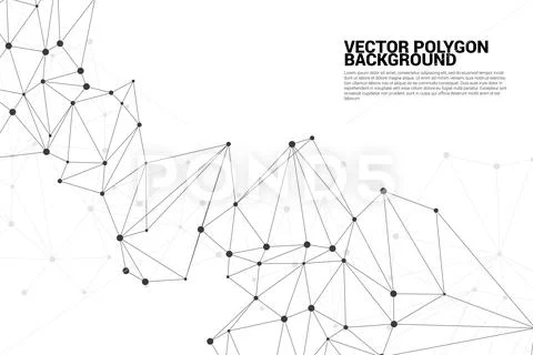 Network Connecting dot polygon background.: Graphic #100307101