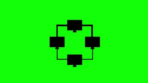 Network connection on green screen anima... | Stock Video | Pond5