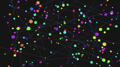 Network of interconnected circles visual... | Stock Video | Pond5