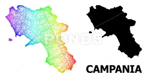 Network Map of Campania Region with Spectral Gradient: Graphic #153708625