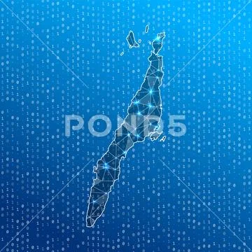 Network map of Cebu. island digital connections map. Technology ...