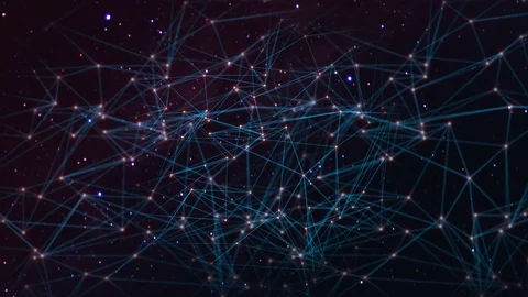 Network with nodes connected background.... | Stock Video | Pond5