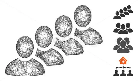 Network User Queue Vector Mesh: Royalty Free #144183926