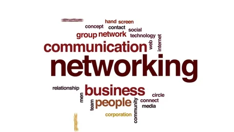 Networking animated word cloud, text des... | Stock Video | Pond5