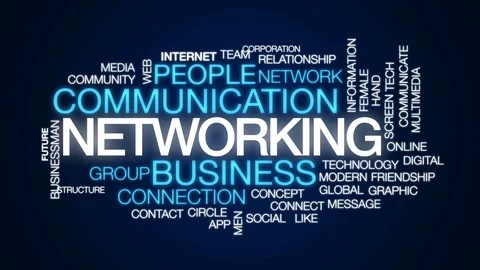 Networking animated word cloud, text des... | Stock Video | Pond5