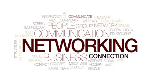 Networking animated word cloud, text des... | Stock Video | Pond5