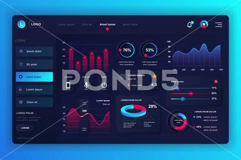 Neumorphic dashboard UI kit. Admin panel: Graphic #133204061