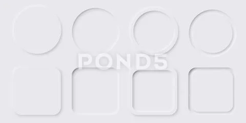 Neumorphism button design set. Neumorphic UI Design Elements. Vector ...