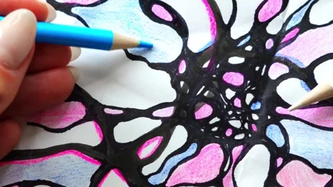 Neurographic drawing: creative and thera... | Stock Video | Pond5