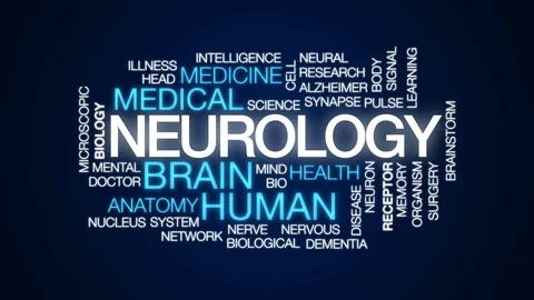 Neurology animated word cloud, text desi... | Stock Video | Pond5