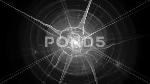 Neuron with axons, black and white abstract texture: Graphic #141193569