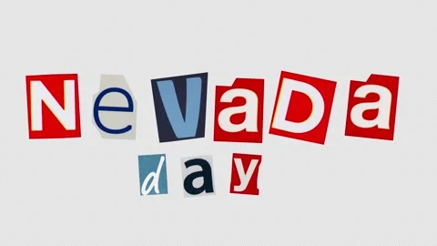 Nevada Day greeting Text Animation Ranso... | Stock Video | Pond5