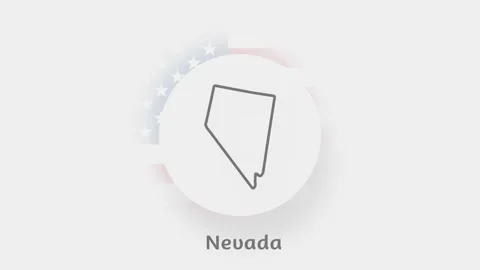 Nevada State of USA. Animated map of USA... | Stock Video | Pond5