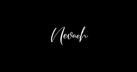 Nevaeh Woman's name in Cursive Text Anim... | Stock Video | Pond5