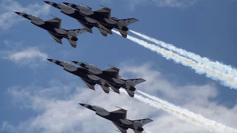 Never ending jet smoke trail cinemagraph... | Stock Video | Pond5