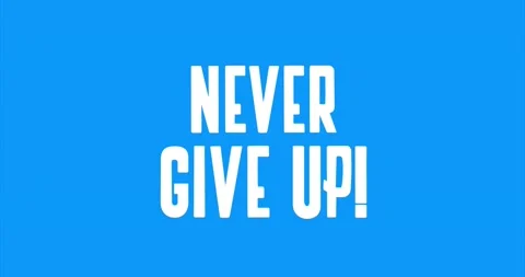 Never Give Up Cartoon 4K Animation | Stock Video | Pond5