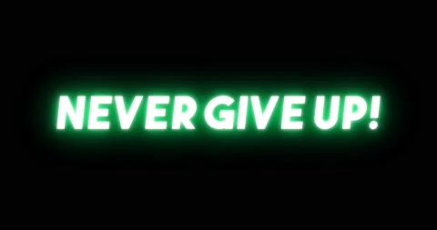 Never Give Up Cartoon 4K Animation | Stock Video | Pond5
