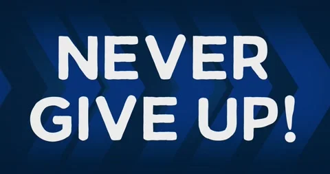 Never Give Up Cartoon 4K Animation | Stock Video | Pond5