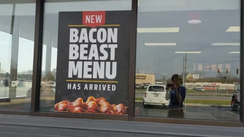 New Bacon Beast Menu Has Arrived Signage | Stock Video | Pond5