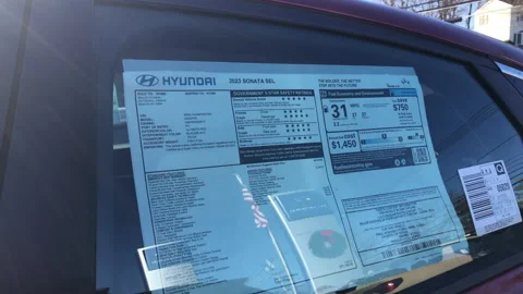 New Car Dealership, Sticker Price in Win... | Stock Video | Pond5