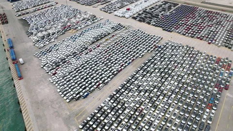 New car loading area | Stock Video | Pond5