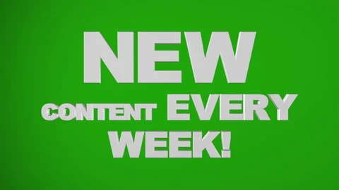 "NEW CONTENT EVERY WEEK" 3D Graphic in G... | Stock Video | Pond5