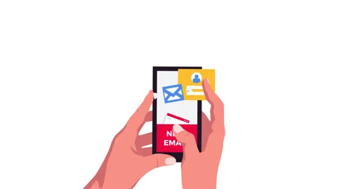New Email on smartphone animation with After Effects Project file ...