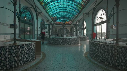 The new fish market inside Old Doha port... | Stock Video | Pond5