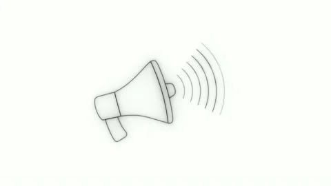 New hand speaker animated on white backg... | Stock Video | Pond5