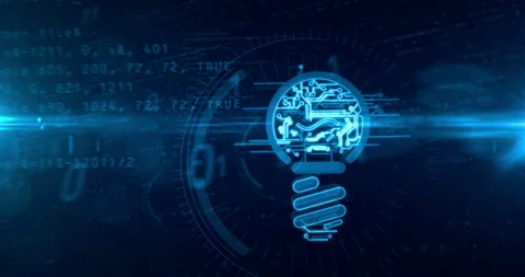 New idea with cyber bulb shape concept l... | Stock Video | Pond5