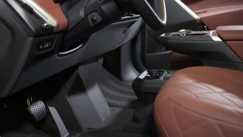 New interior of BMW ix m60. Dashboard wi... | Stock Video | Pond5