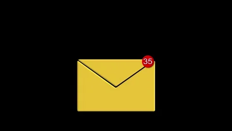 New mail notification Animation mail ico... | Stock Video | Pond5