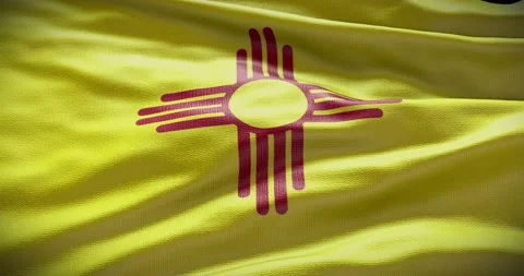 New Mexico state flag waving background.... | Stock Video | Pond5