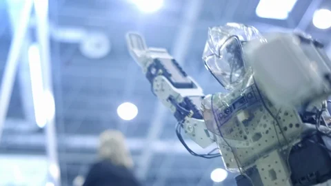 New robot android dancing on the show. S... | Stock Video | Pond5