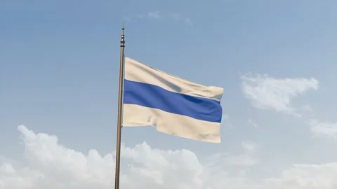New Russian White-blue-white flag is a s... | Stock Video | Pond5